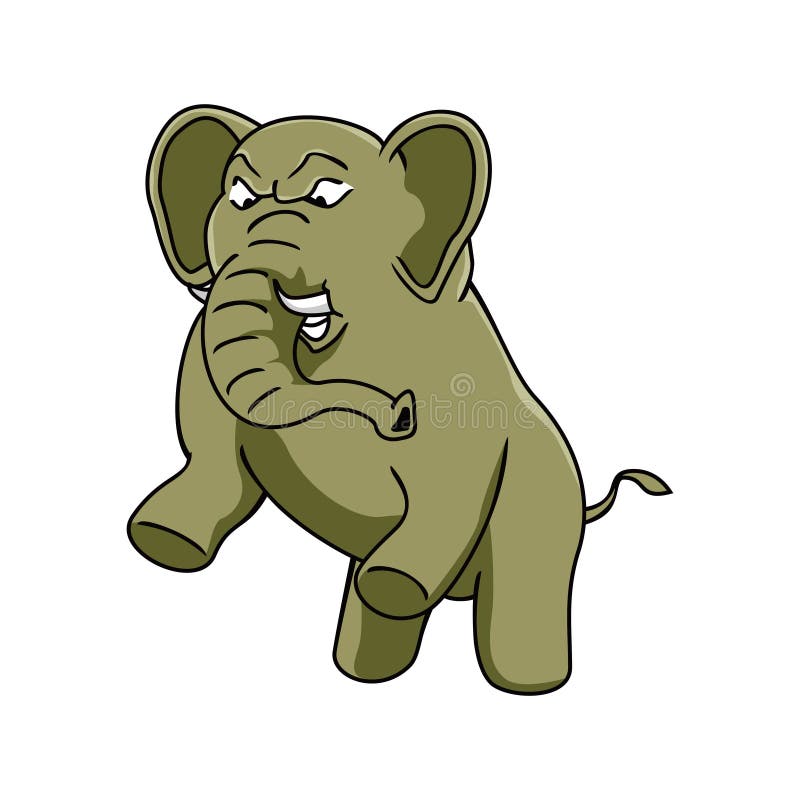 Angry Elephant Head Icon Stock Illustrations – 339 Angry Elephant Head ...
