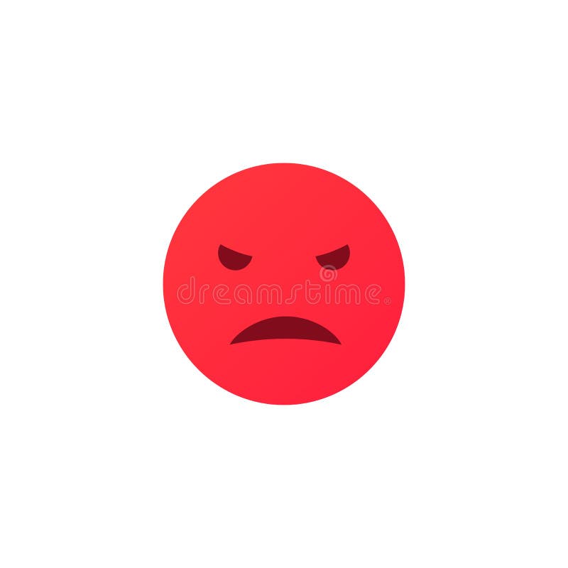 Red Angry Face Emoticon
