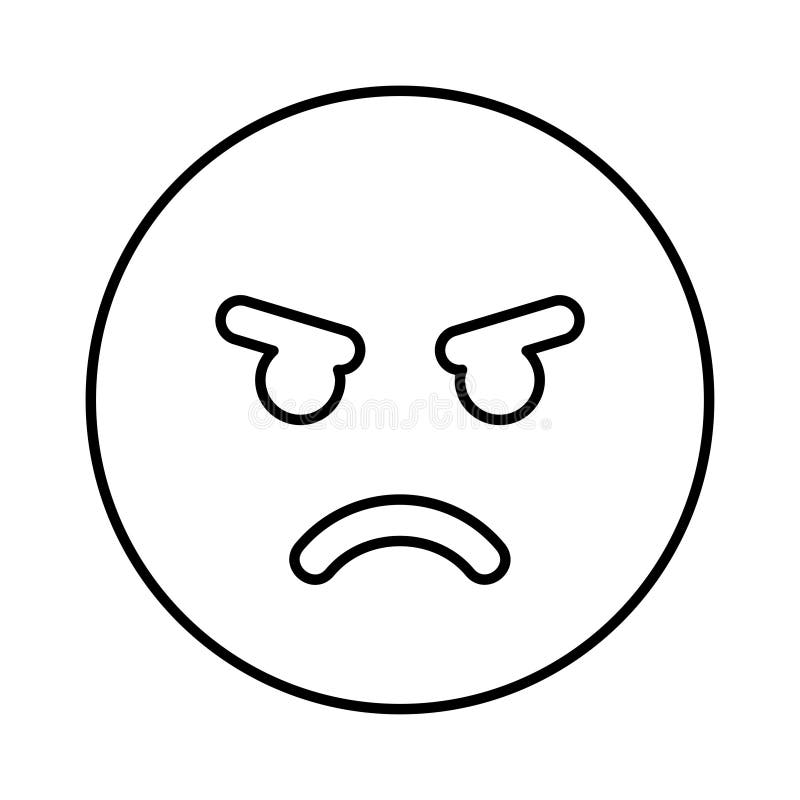 Angry Emoji Icon stock vector. Illustration of bangladesh - 257537871