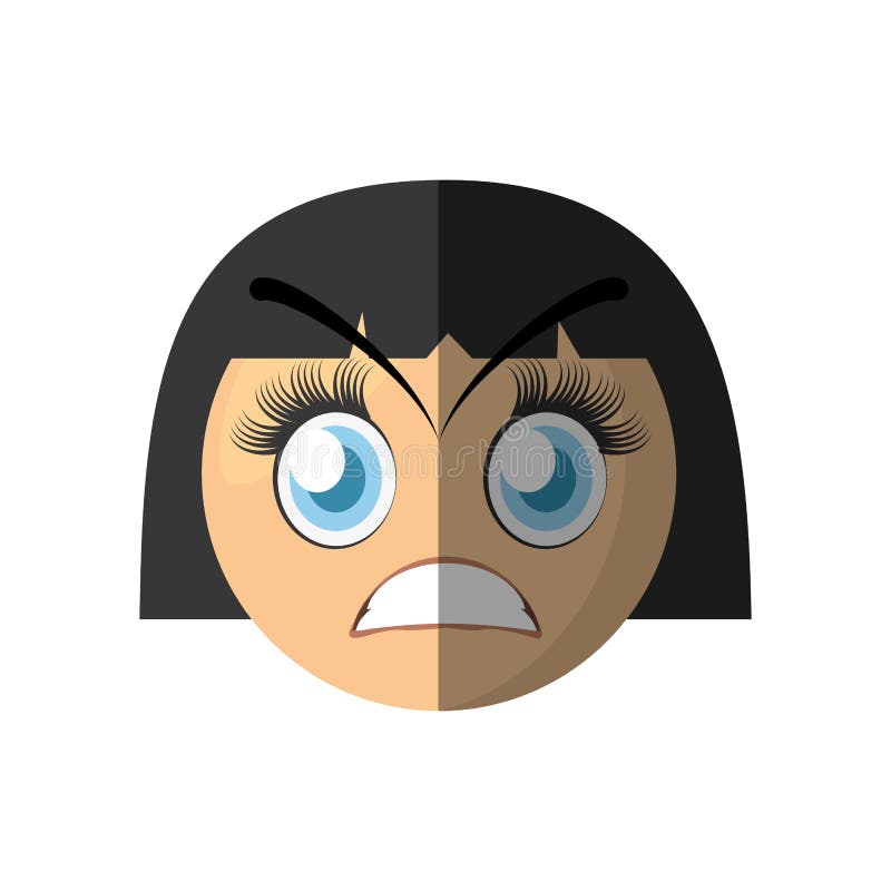 Angry Emoticon Cartoon Design Stock Illustration - Illustration of ...