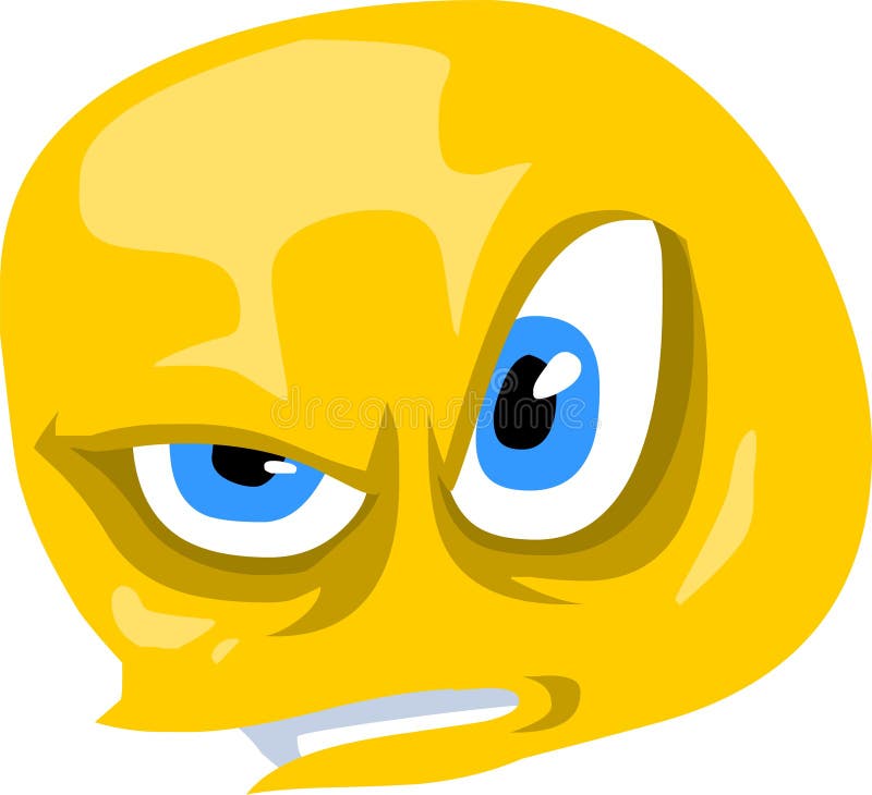 Mad emoticon stock vector. Illustration of negative - 123108689