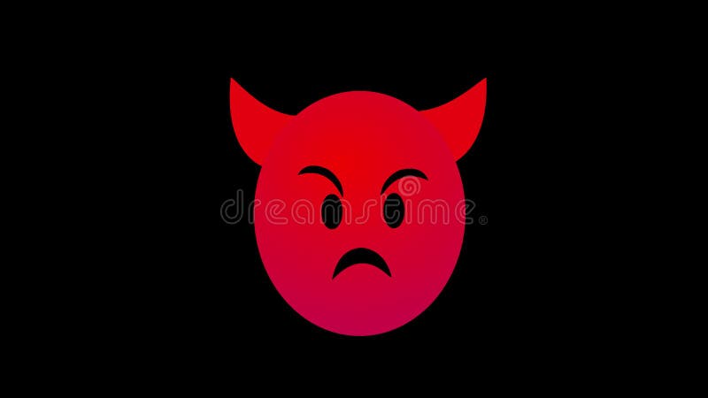 Angry Emoticon Emoji Icon Loop Motion Graphics Video Transparent ...
