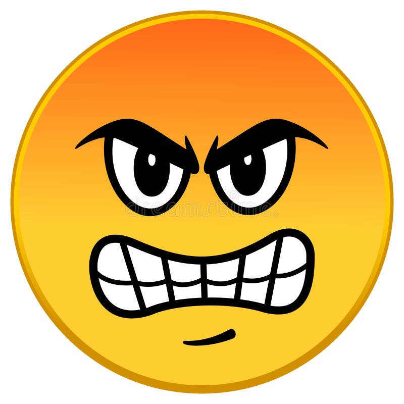 Angry emoticon stock vector. Illustration of emoticon - 29404932