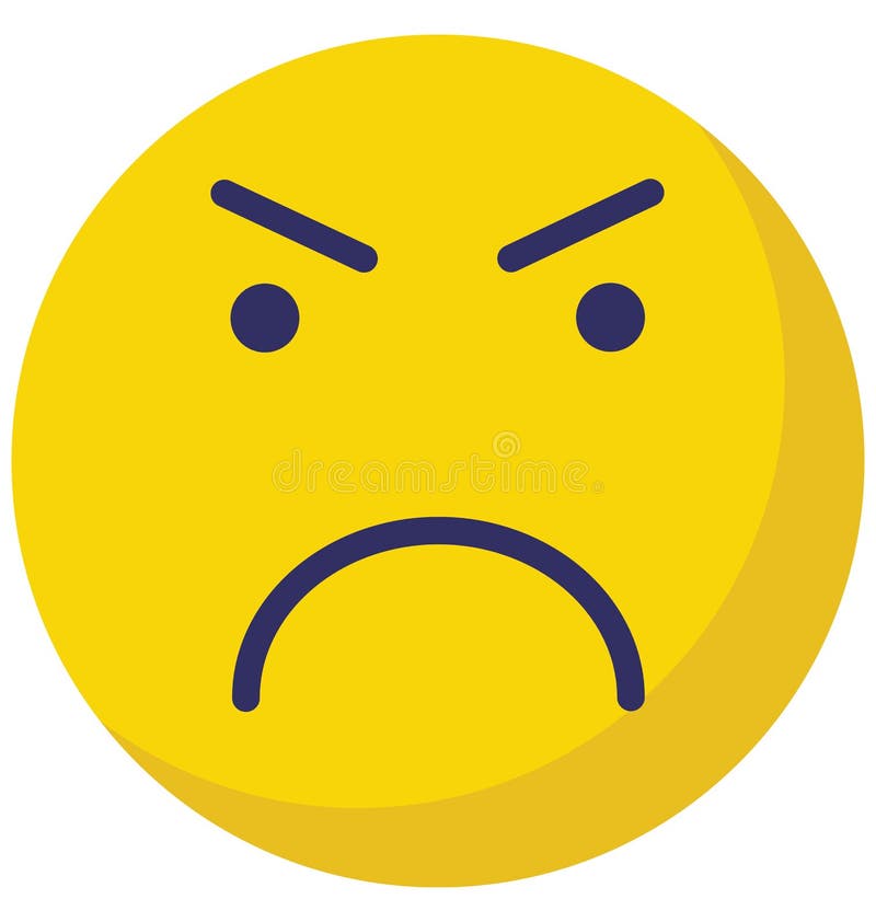 Angry, Emoticons Vector Isolated Icon Which Can Easily Modify or Edit ...