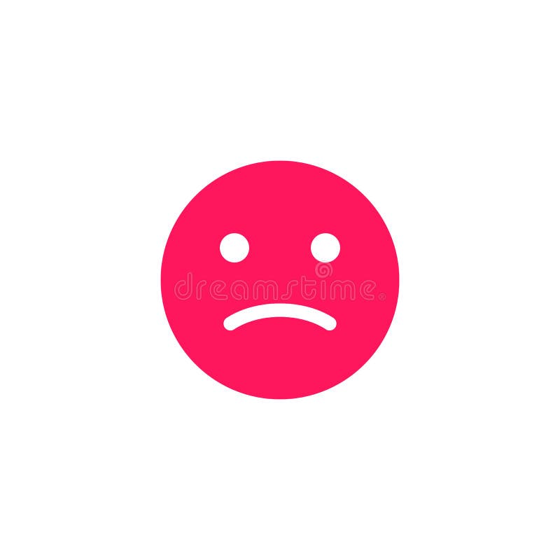 Angry Emotion Anthropomorphic Face. Red Smile Isolated on a White ...