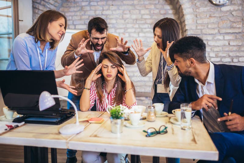 Emotional Young People Shouting on Each Other during Solving Problems ...