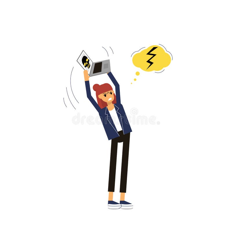 Cartoon Angry Computer User Stock Illustrations – 85 Cartoon Angry ...