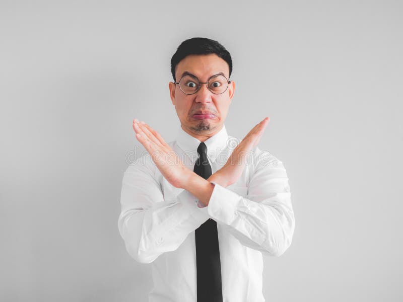 Angry Employee Businessman in Office Uniform. Stock Photo - Image of ...