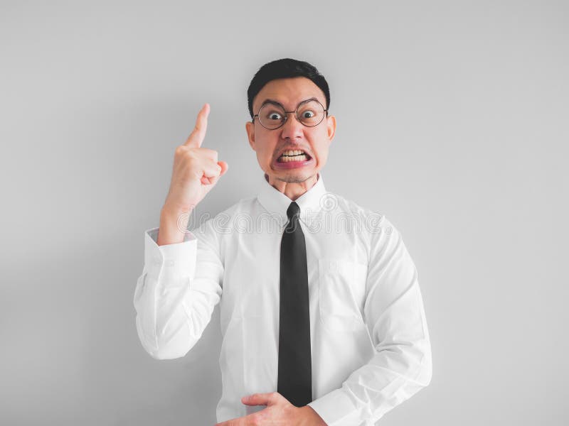 Angry Employee Businessman in Office Uniform. Stock Photo - Image of ...