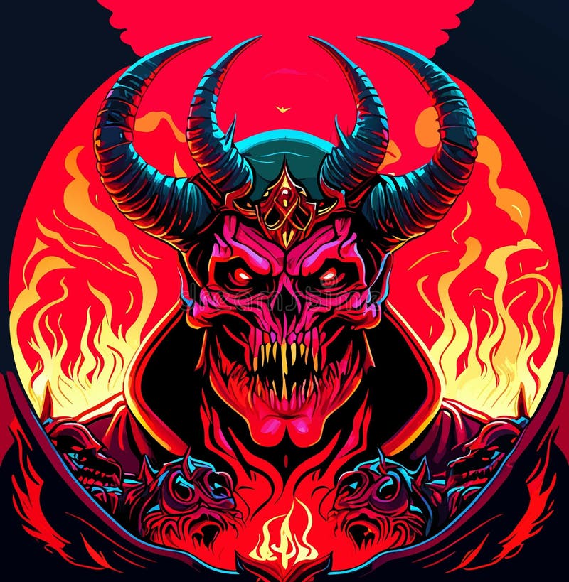 Evil Monster in the Cave Cartoon Style Stock Illustration ...