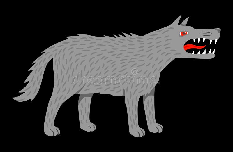 Evil wolf vector stock vector. Illustration of design - 29778389