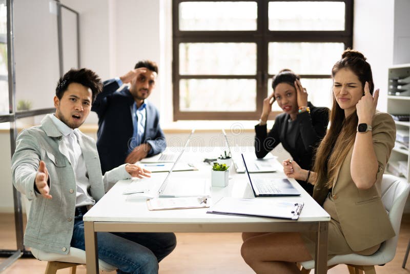 Angry Executives at Workplace Complaining Stock Photo - Image of ...