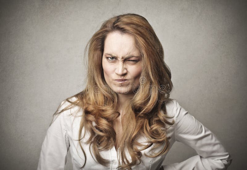 Angry woman stock photo. Image of disgusted, caucasian - 30036352