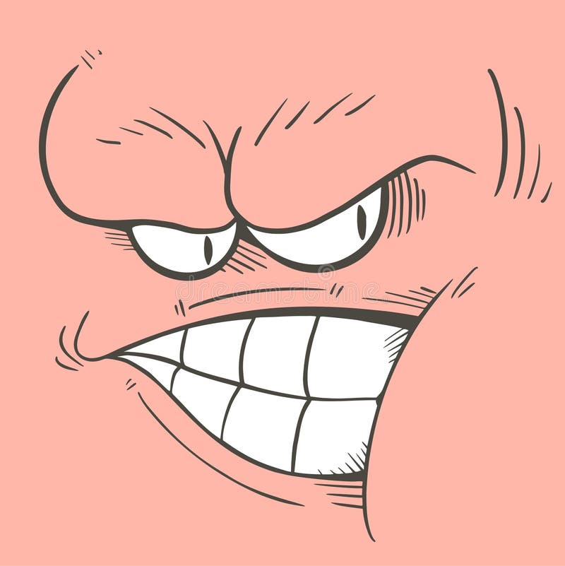 Angry expression draw stock vector. Illustration of emoticon - 309082435