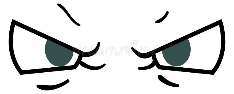 Angry Expression Eyes in Comic Style. Facial Emotion Stock Vector ...