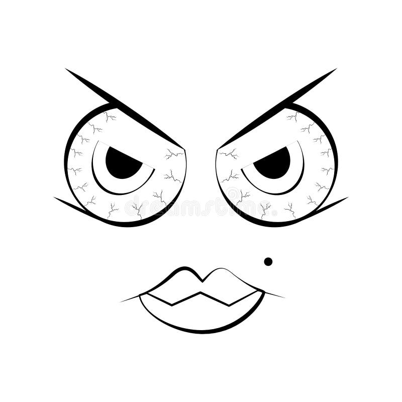 Abstract Angry Face Expression Background Stock Illustration ...