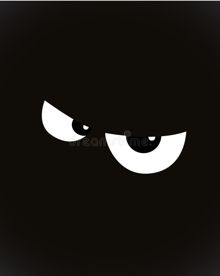 Angry Eye with Black Background Vector Art Stock Vector - Illustration ...