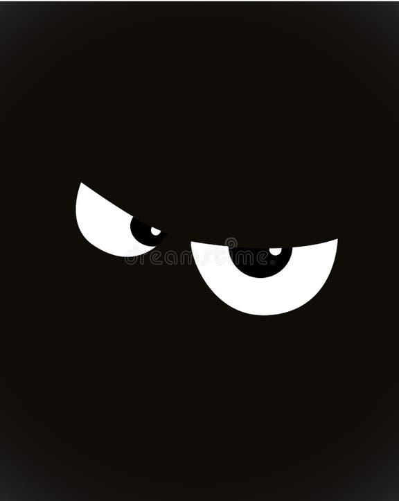 Angry Eye with Black Background Vector Art Stock Vector - Illustration ...