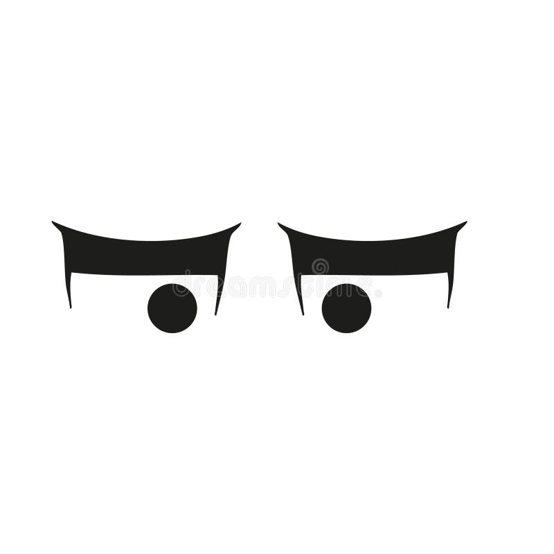 Angry Eyes Expression Silhouette Illustration. Emotion and Mood ...