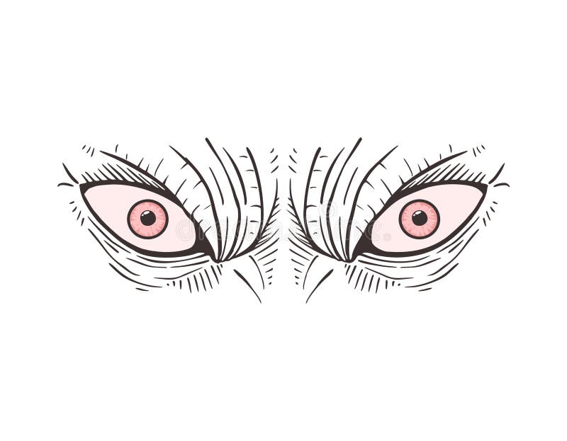 Angry Man Eyes Drawing