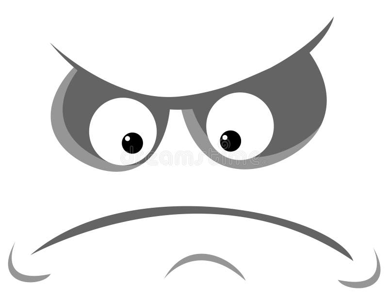 Angry face stock vector. Illustration of happy, symbol - 18429197