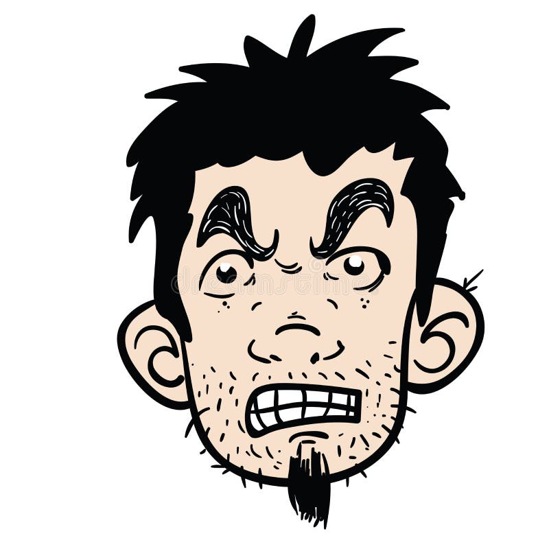 Angry face stock illustration. Illustration of facial - 104463488