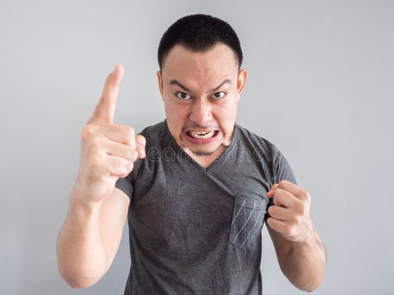 Angry Face of Asian Man Portrait. Stock Photo - Image of mouth ...