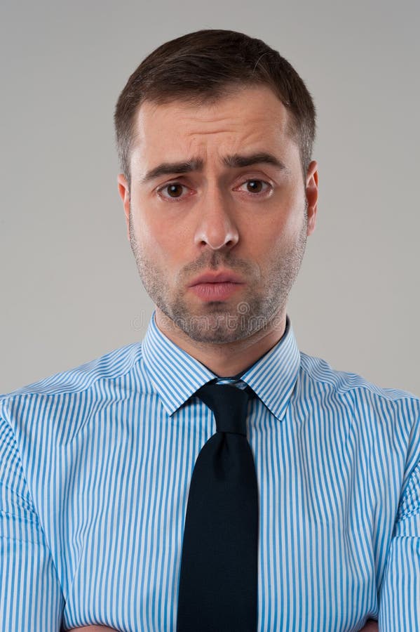 Angry Emotion On Face Of Business Man Stock Photo - Image of background ...