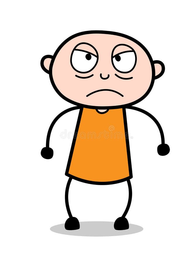 Angry Face - Cartoon Criminal Vector Stock Illustration - Illustration ...
