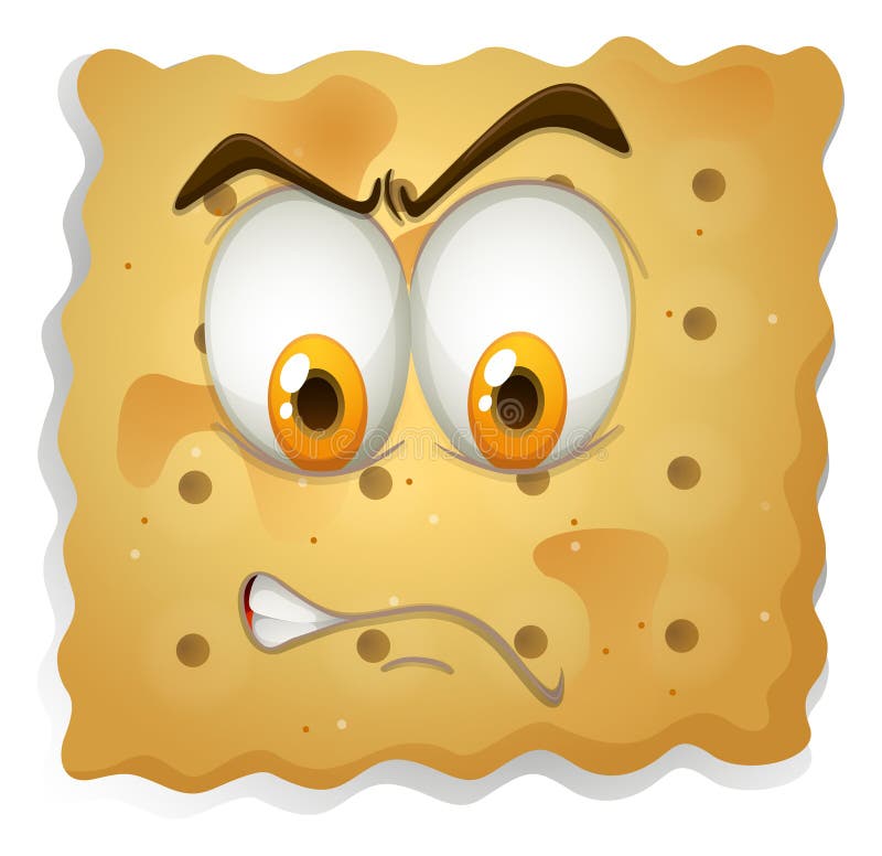 Angry biscuit cartoon stock illustration. Illustration of clipart ...