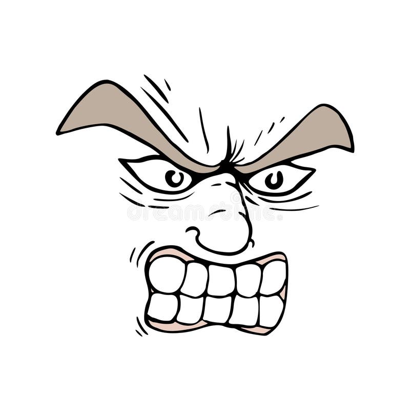Angry face draw stock vector. Illustration of angry - 318395124