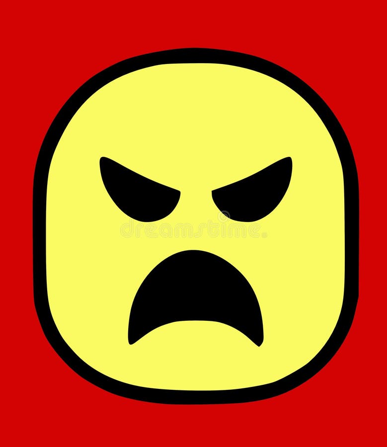 Angry Face Emoticon Icon. Flat Illustration of Emoji Icon for Web ...