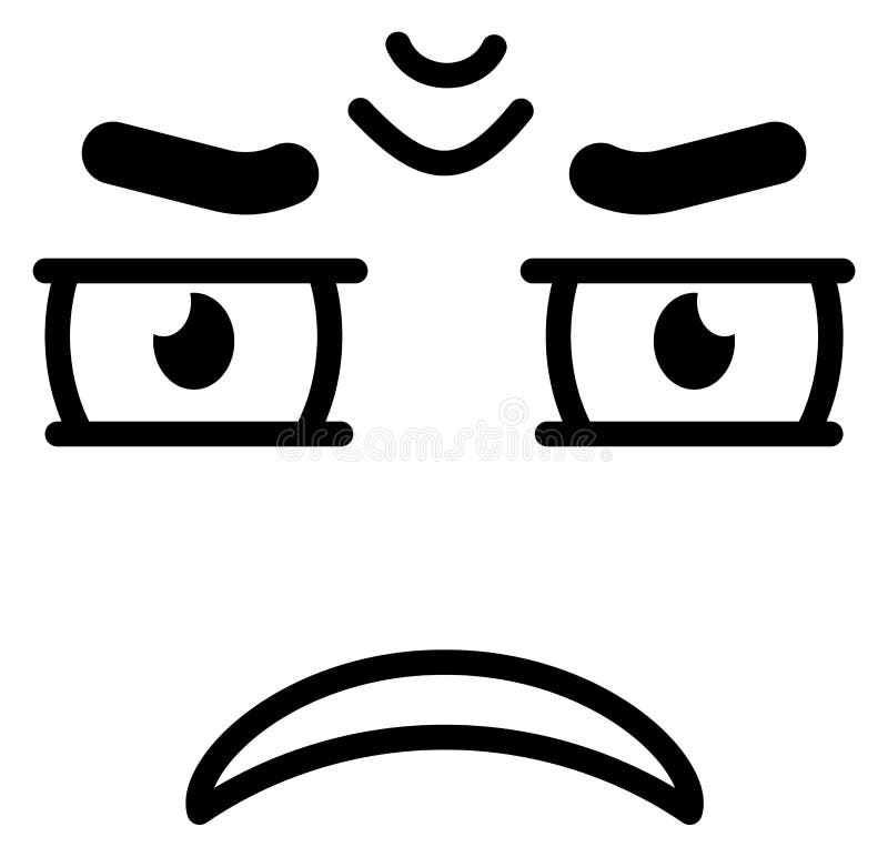 Angry Face Expression. Rage Emotion Stock Vector - Illustration of ...