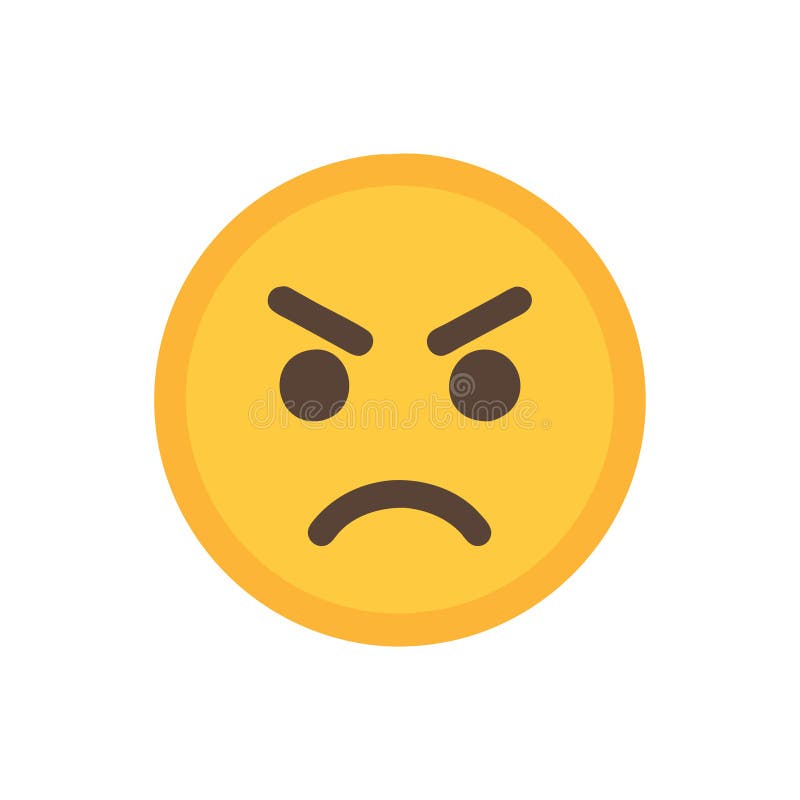 Angry Face Icon for Emotions Stock Illustration - Illustration of play ...