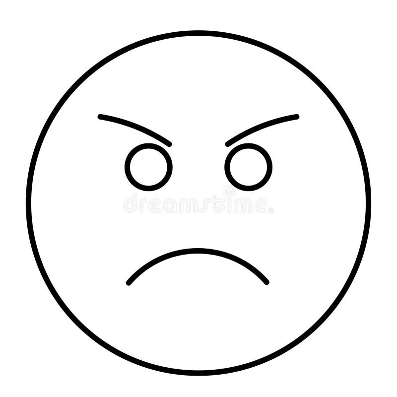 Angry face icon vector stock illustration. Illustration of comic ...