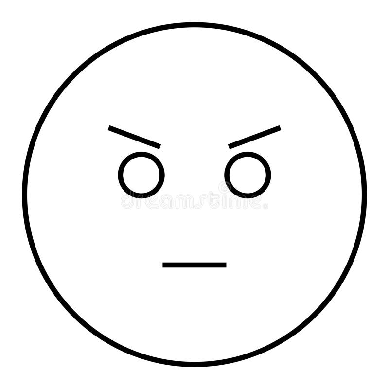 Angry face icon vector stock illustration. Illustration of icon - 288361468