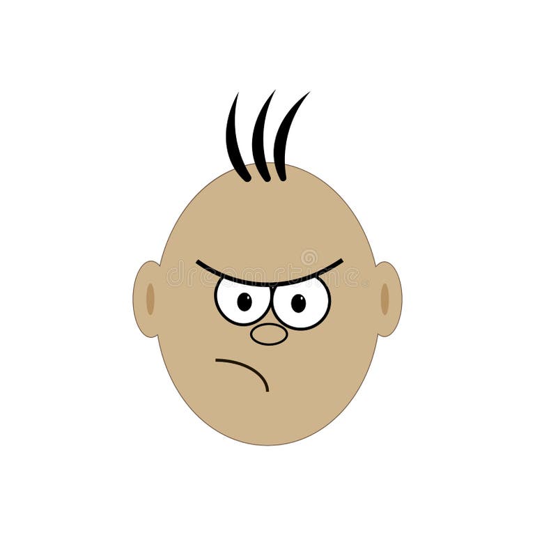 Angry face illustration stock vector. Illustration of design - 84477700