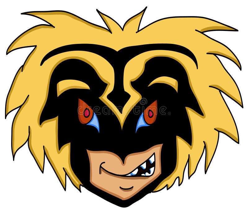 Angry face with mask stock vector. Illustration of cosmetics - 21960199