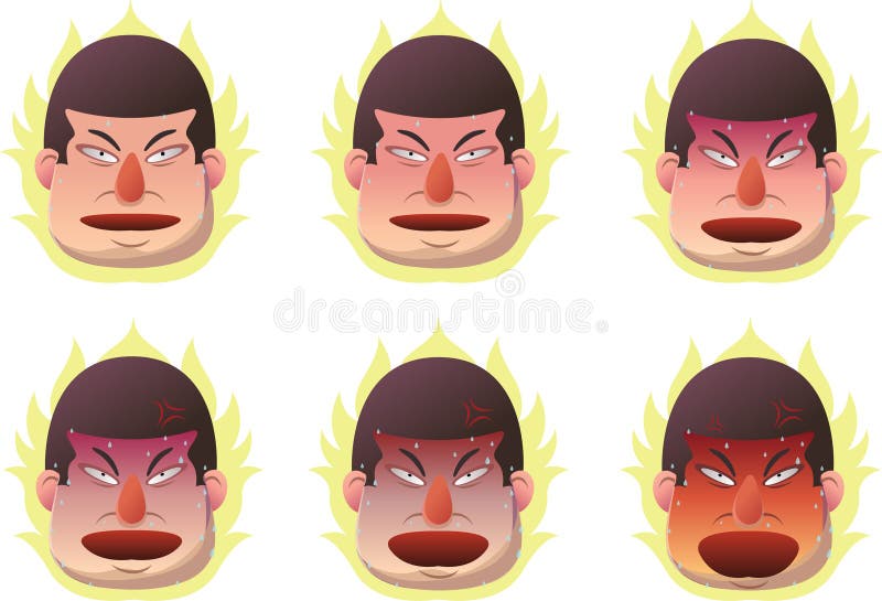Angry face stock vector. Illustration of anger, handsome - 36612579