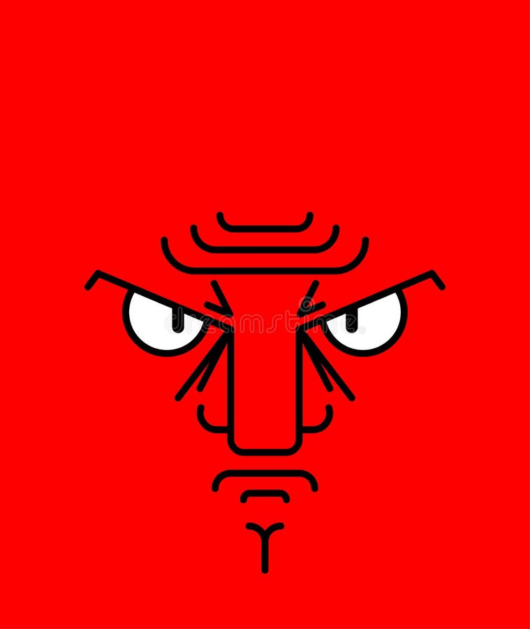 Angry Face Isolated. Grumpy Head Man Stock Vector - Illustration of ...