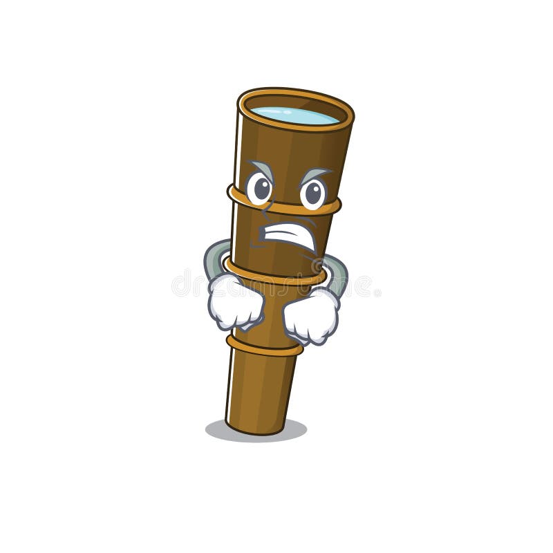 Angry Face Telescope Scroll Cartoon Character Design Stock Vector ...