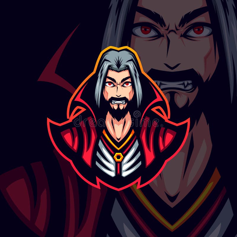 Angry Face of Vampire Dracula Gaming Avatar Vector Mascot Stock Vector ...