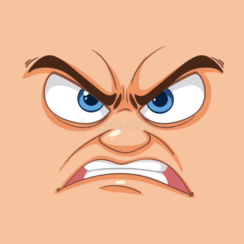An angry face stock vector. Illustration of hostility - 319487725
