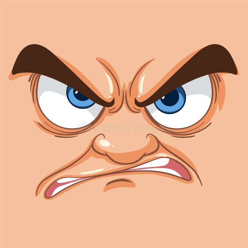An angry face stock vector. Illustration of eyebrows - 319487856