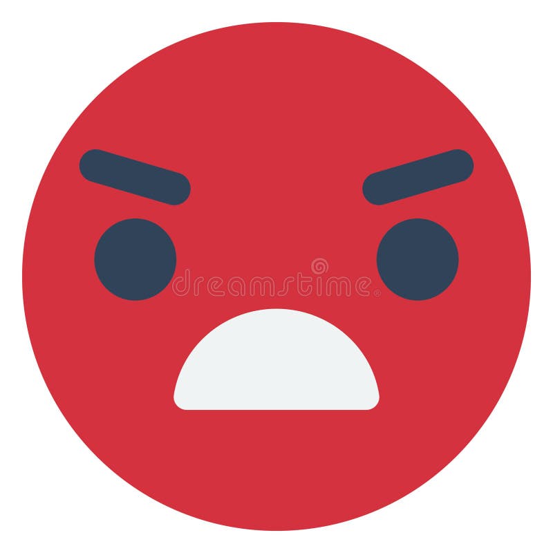 Angry Face Vector Icon Fully Editable Stock Vector - Illustration of ...