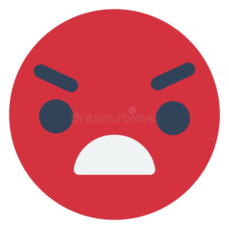 Angry Face Vector Icon Fully Editable Stock Vector - Illustration of ...