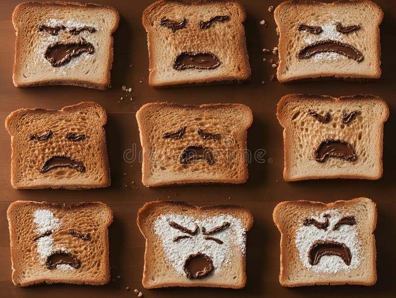 Angry Faces on Toast, Bread, Food Art, Humorous, Creative, Unusual ...