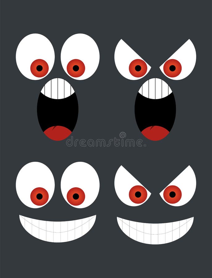 Angry faces stock vector. Illustration of crazy, character - 58393129