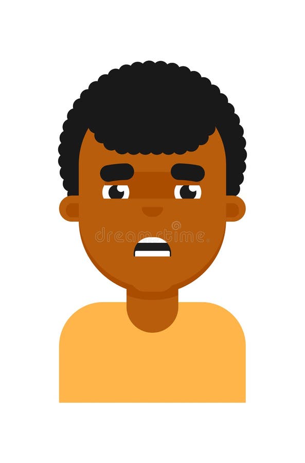 Angry Facial Expression Of Black Boy Avatar Stock Vector - Illustration ... Angry Facial Expression Of Black Boy Avatar Stock Vector - Illustration ...