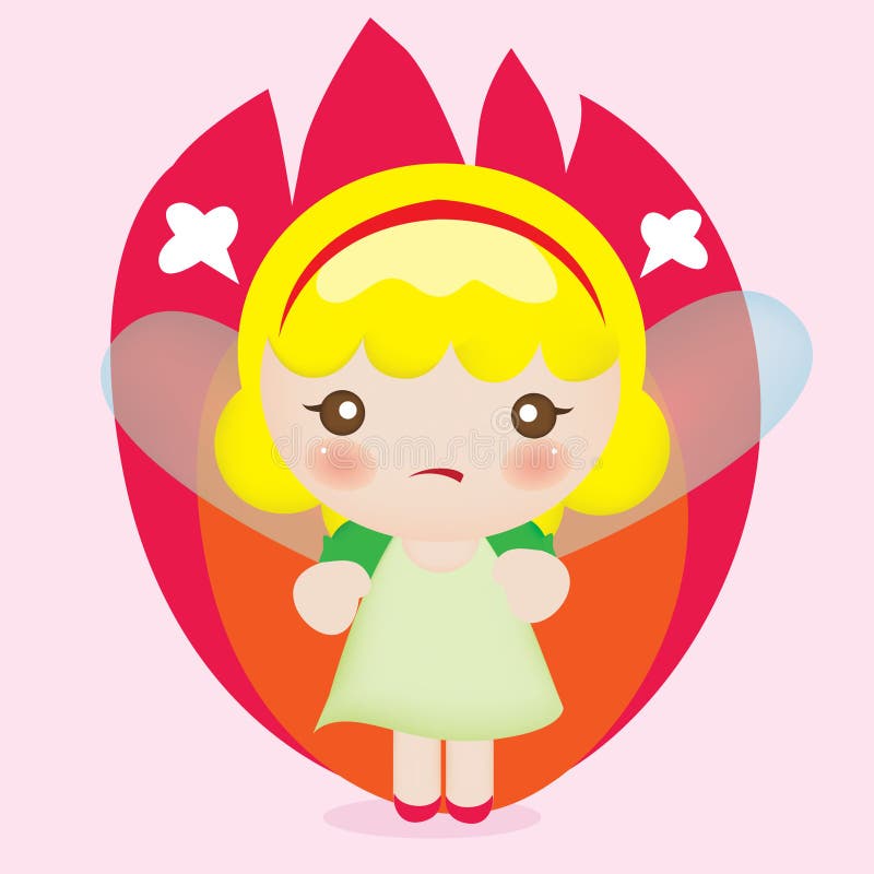 Angry Fairy. Vector Illustration Decorative Design Stock Vector ...